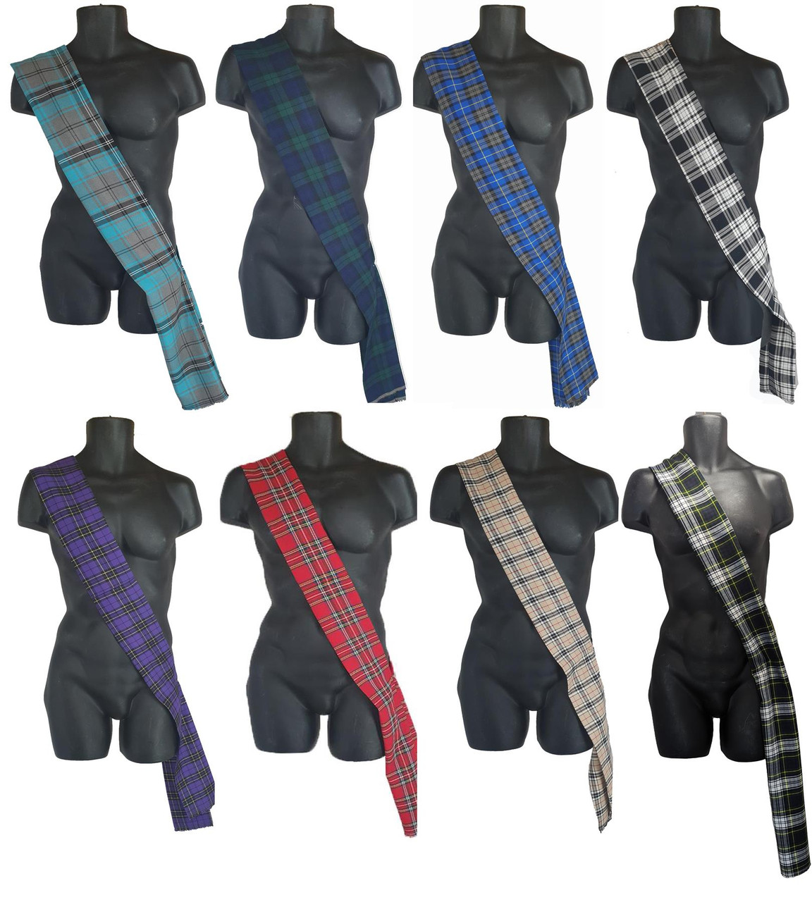 Adults 6ft (70") Traditional Tartan Sash Scotland Burns Night Fancy ...