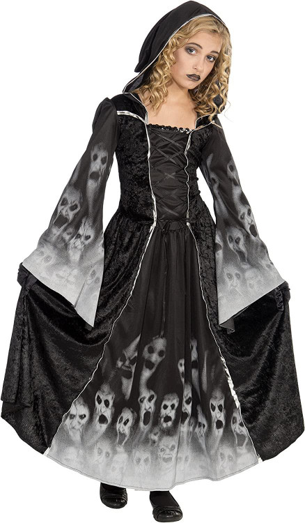 Girls Forsaken Soul Hooded Dress Halloween Ghoul Fancy Dress Costume [2 ...