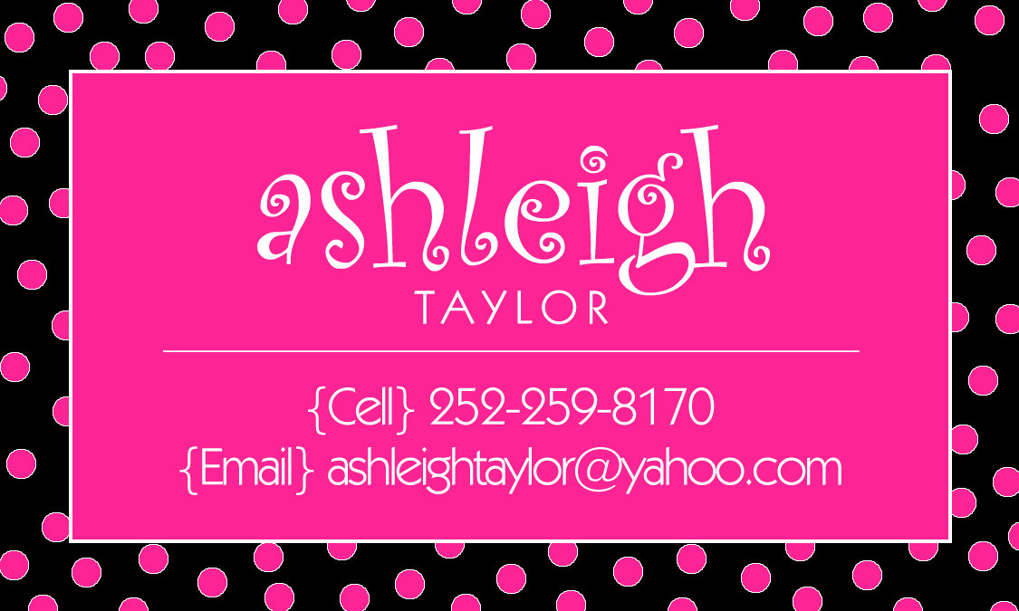 Calling Cards- Hot Pink Dots - Lavender Belle Design