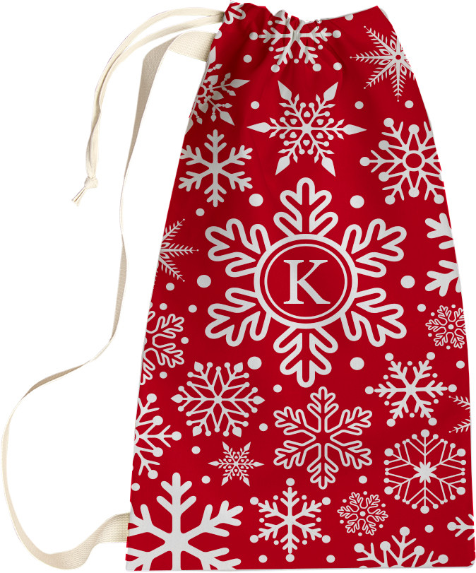 Santa Sack - Winter Snow - Lavender Belle Design