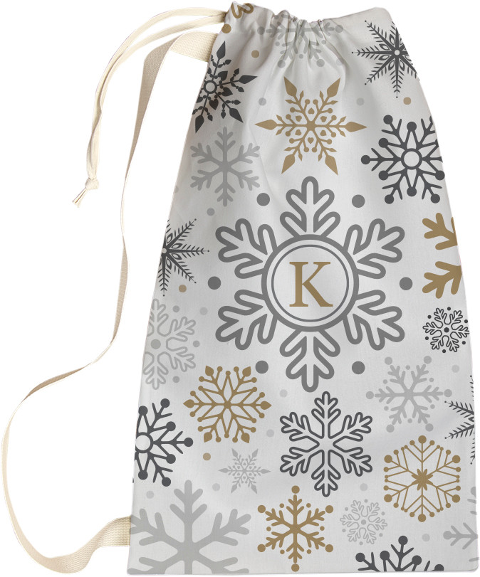 Santa Sack - Winter Snow - Lavender Belle Design