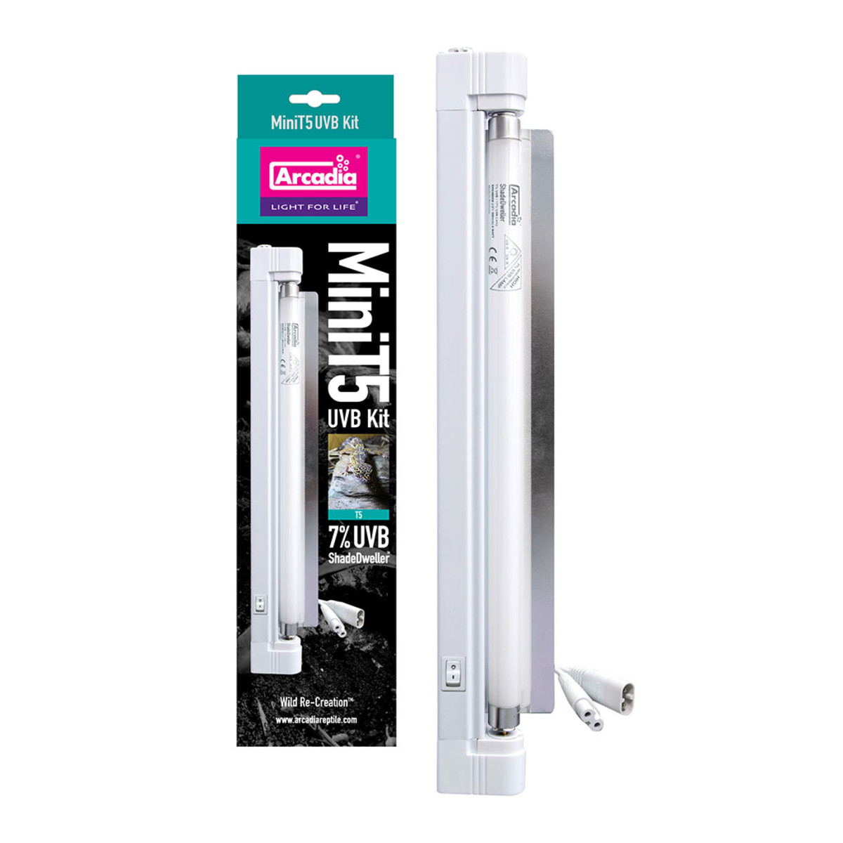 Arcadia Mini UVB Kit, 7% UVB, ShadeDweller Lamp, 8W - Essex Reptile Ltd