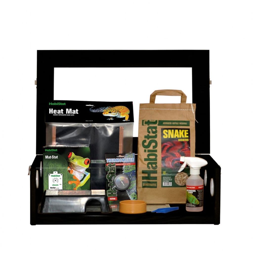 HabiStat Hatchling Snake Starter Kit, Black (Store Collection)