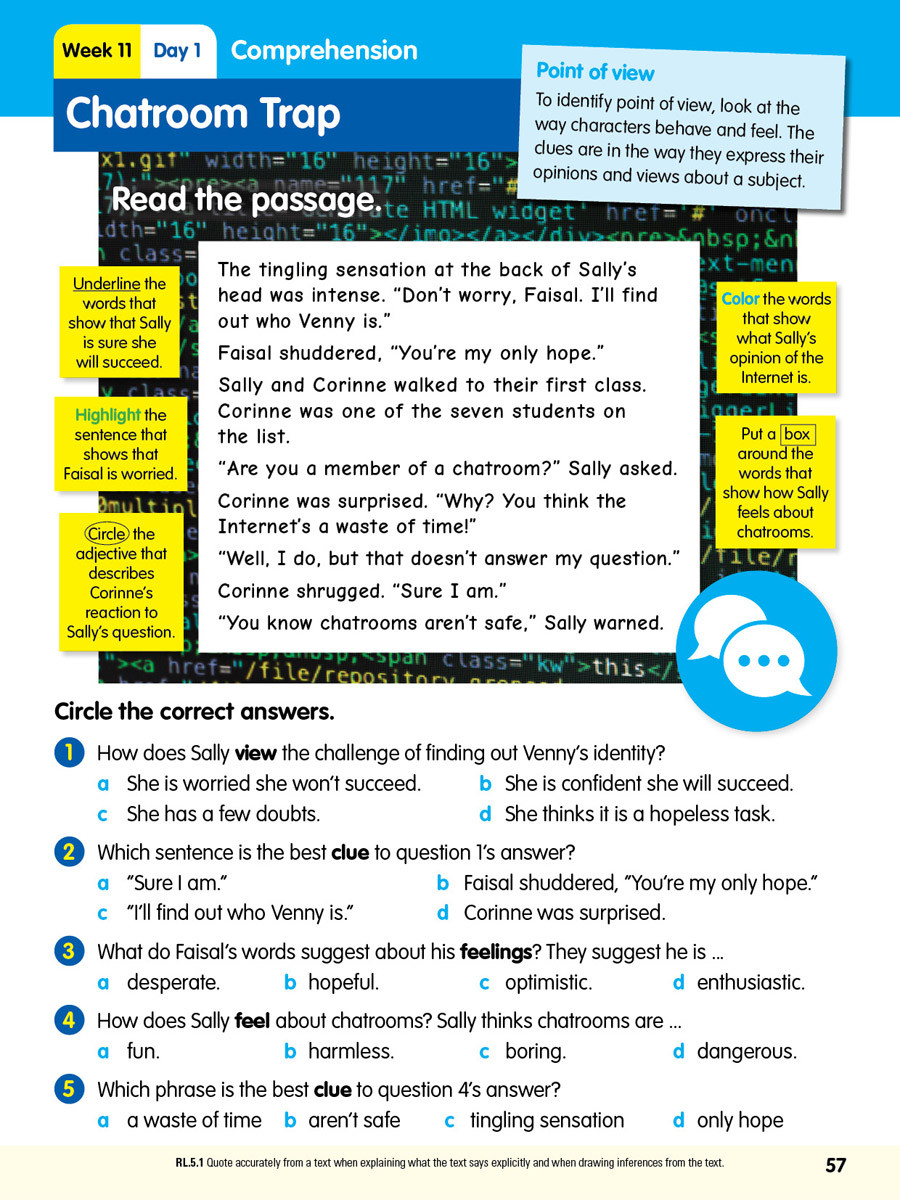 Grade 5 Reading Workbook – 200 Reading Skills for 5th Grade