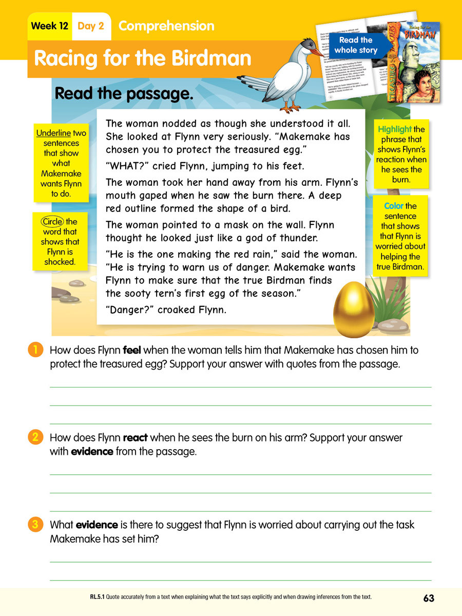 Grade 5 Reading Workbook – 200 Reading Skills for 5th Grade