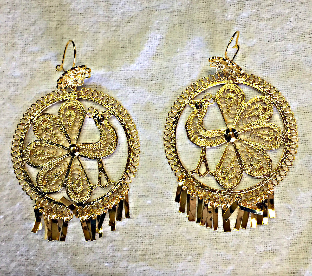 Filigrana Earings Gold- Arracada de Filigrana - El Charro