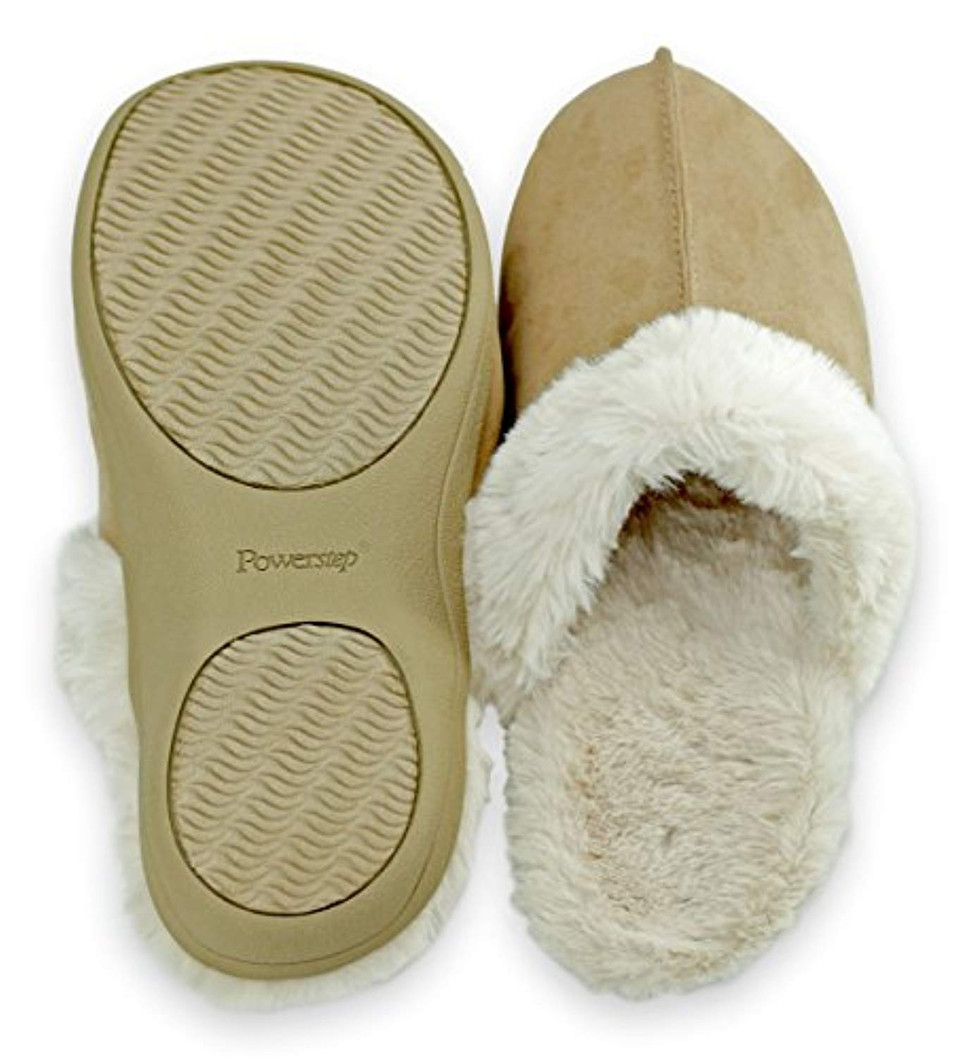 Powerstep Luxe Women's Orthotic Slippers with Arch Support - Free Shipping