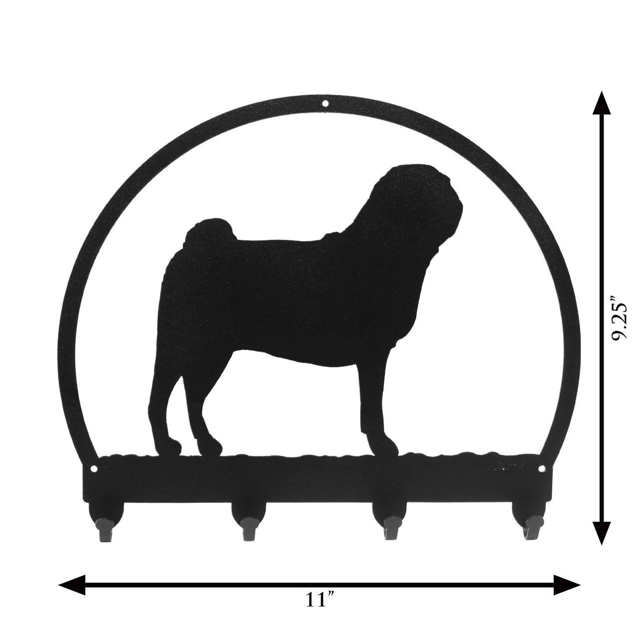 PUG Dog Metal Key Chain Holder Hanger | SWEN Products