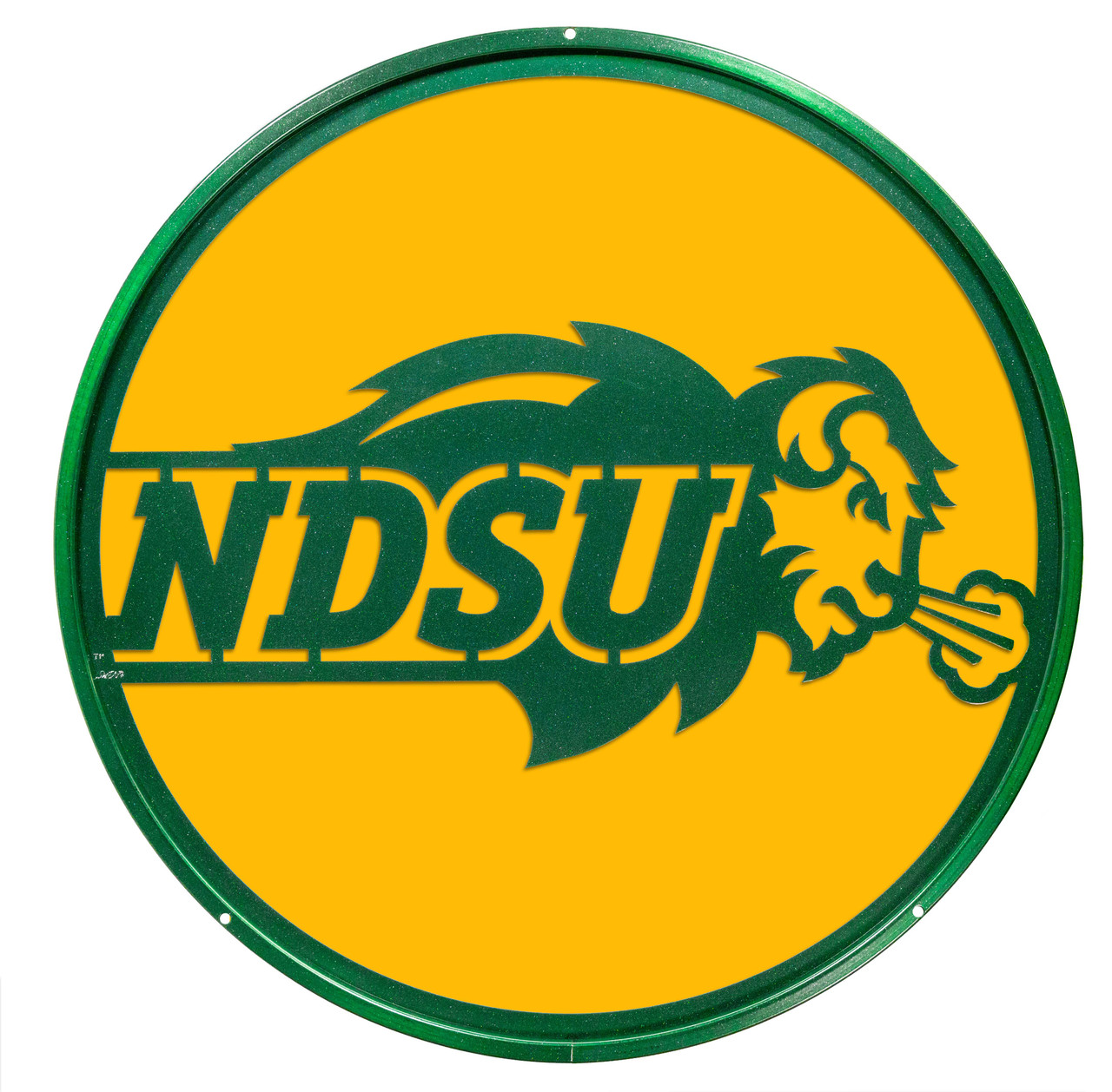 NORTH DAKOTA STATE NDSU BISON Collegiate Logo Metal Wall Art Decor ...
