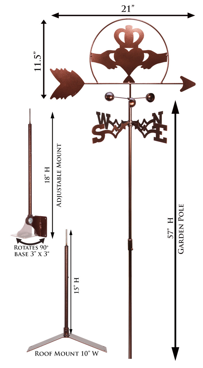 CLADDAGH IRISH CELTIC IRISH Weathervane | SWEN Products