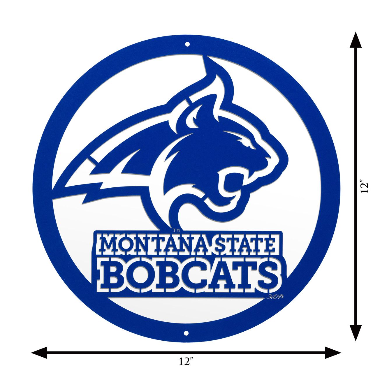 MONTANA STATE BOBCATS Collegiate Logo Metal Wall Art Decor | SWEN Products