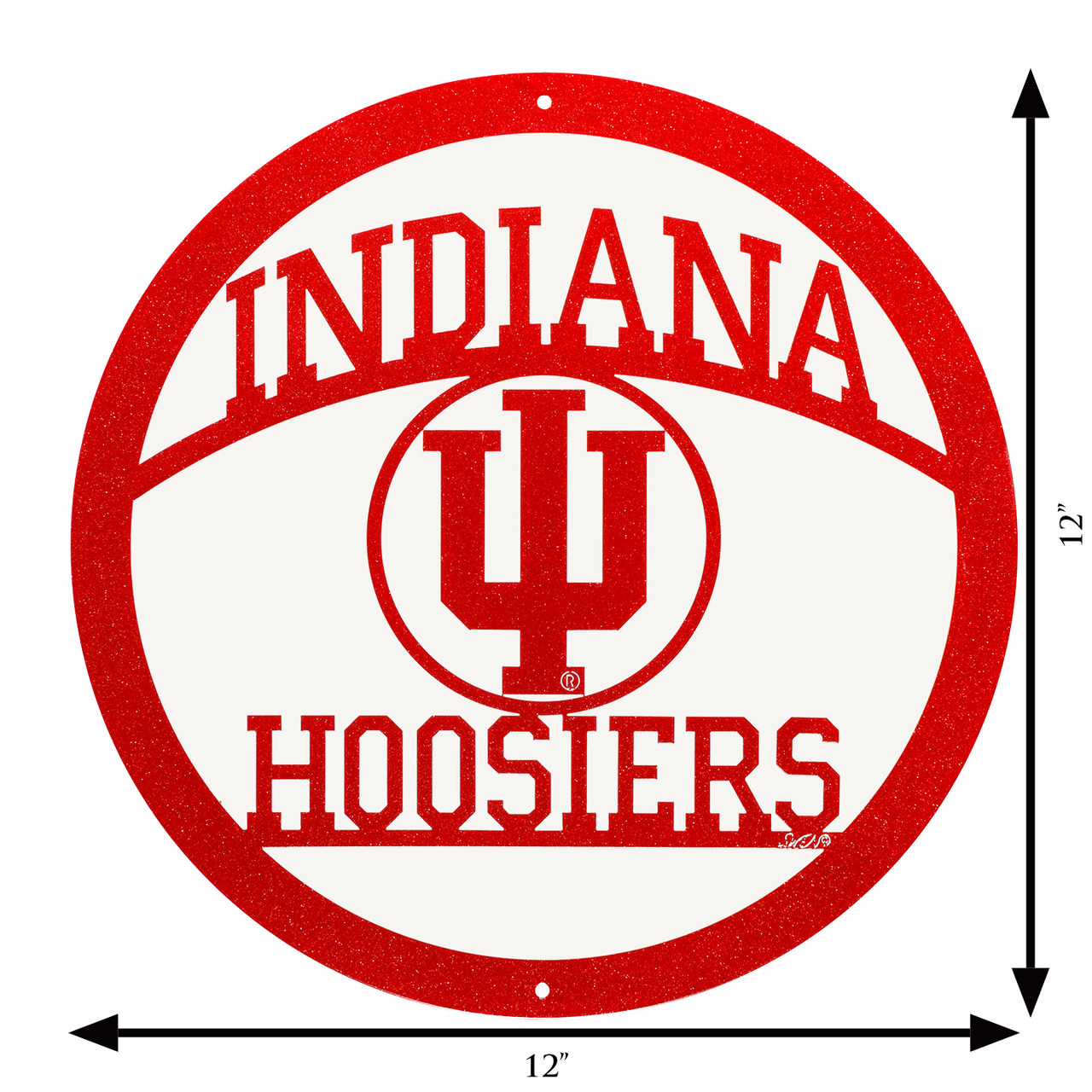 INDIANA HOOSIERS Collegiate Logo Metal Wall Art Decor | SWEN Products