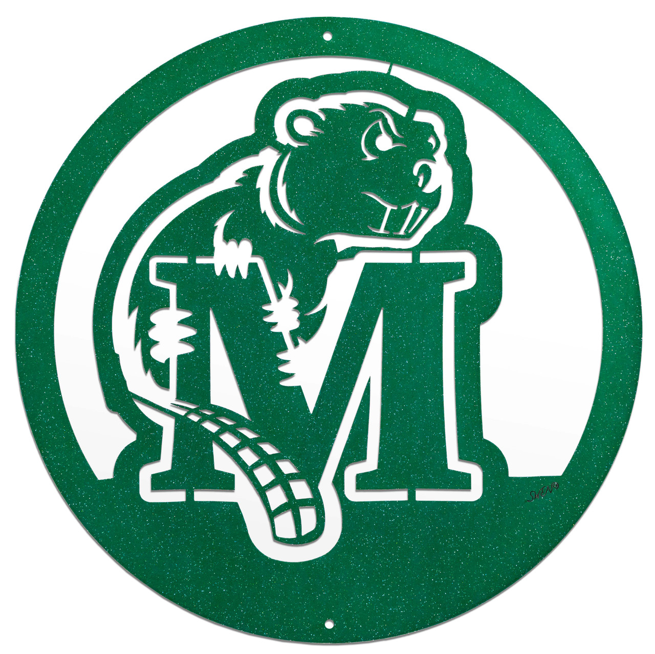 MINOT STATE BEAVERS Collegiate Logo Metal Wall Art Decor | SWEN Products