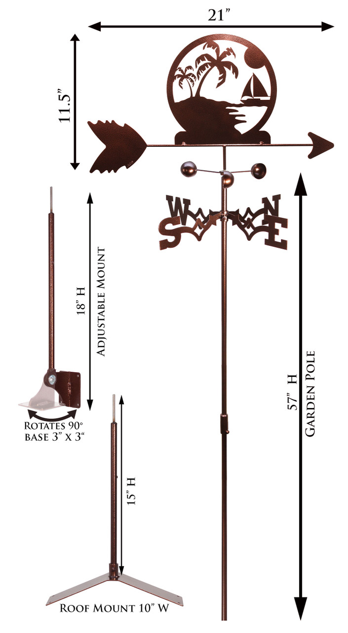 PALM TREES TREE BEACH Weathervane | SWEN Products