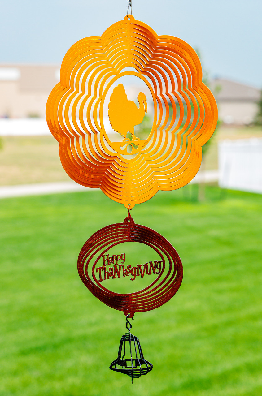 TURKEY THANKSGIVING Cloud Swirly Metal Wind Spinner | SWEN Products