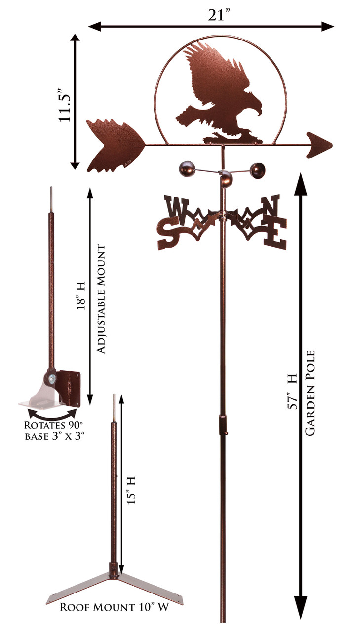 EAGLE BALD HAWK BIRD Weathervane | SWEN Products
