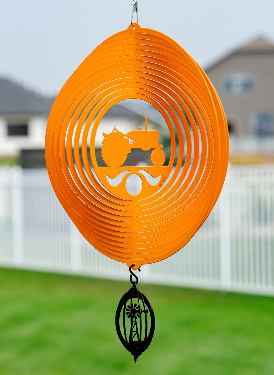 TRACTOR Circle Swirly Metal Wind Spinner | SWEN Products