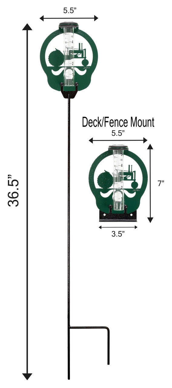 TRACTOR Metal Steel Rain Gauge | SWEN Products