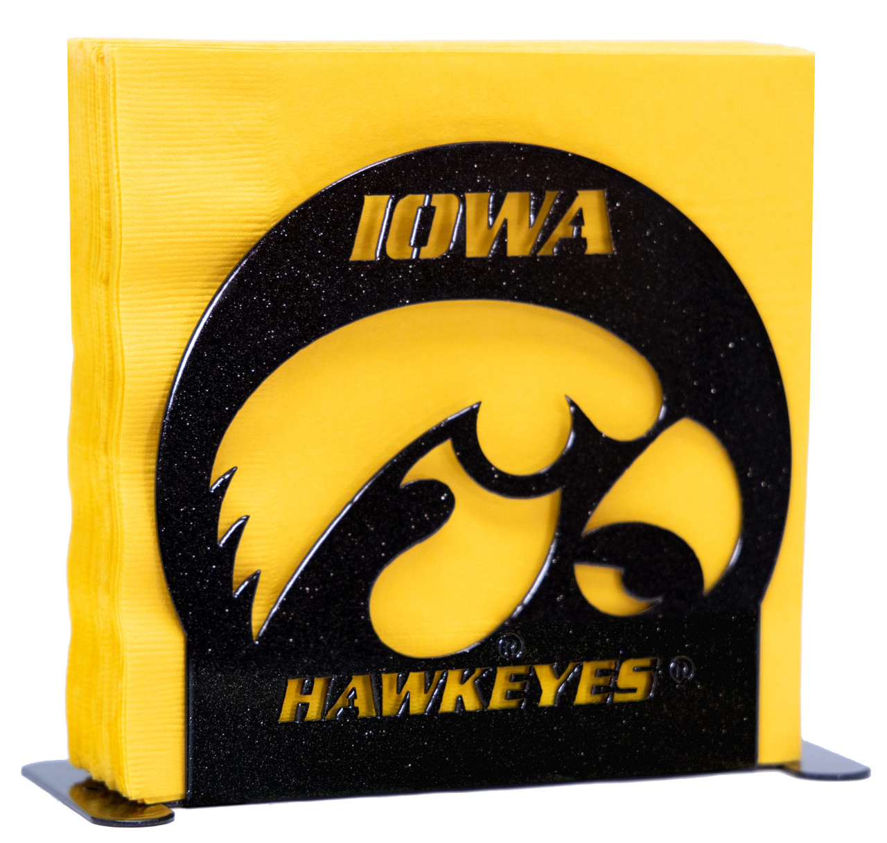 IOWA HAWKEYES Metal Letter Holder Napkin Holder | SWEN Products