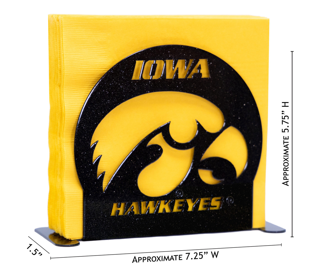 IOWA HAWKEYES Metal Letter Holder Napkin Holder | SWEN Products
