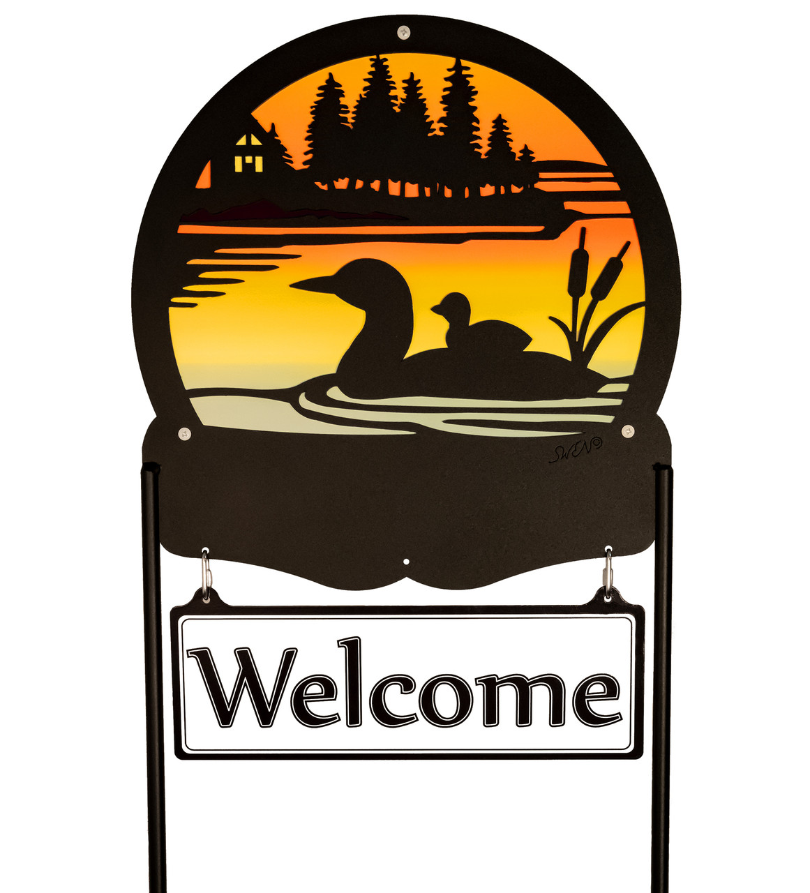 LOON Scenic Metal Yard Sign | SWEN Products