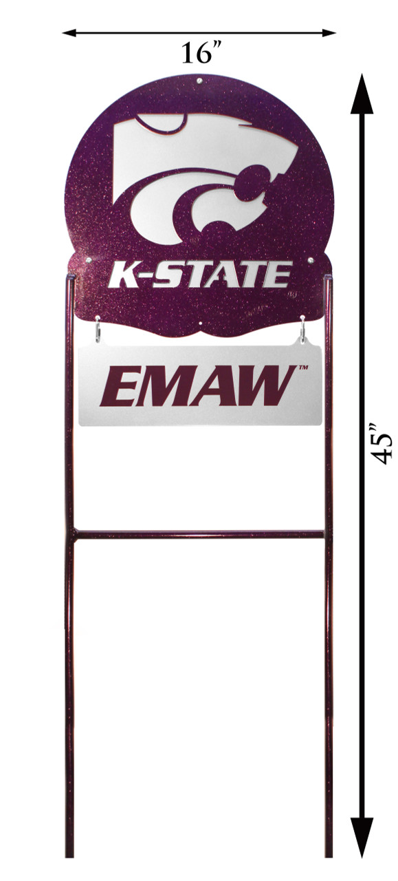 KANSAS STATE WILDCATS Collegiate Logo Metal Yard Sign | SWEN Products