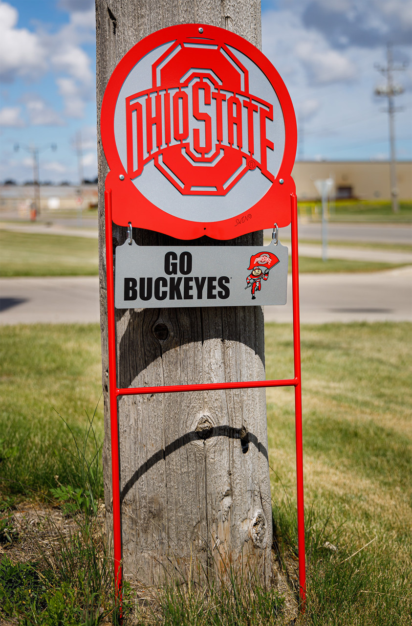 OHIO STATE BUCKEYES Logo Metal Yard Sign | SWEN Products