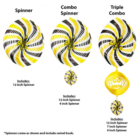 OLD SCHOOL IOWA HAWKEYE HAWKEYES Collegiate Swirly Metal Wind Spinner ...