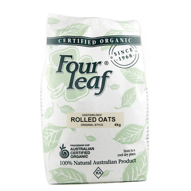 Four Leaf Organic Original Unstabilised Rolled Oats 4kg