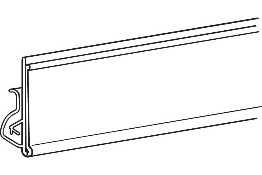 Clip-On Data Strip® Label Holder for Shelf Channel, Flush Fit ...