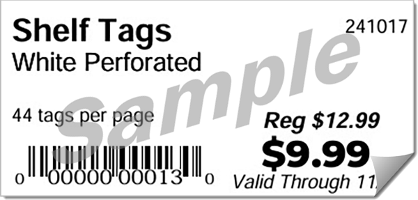 FREE SHIPPING! - Shelf Tags - WHITE (small) Price Tags for Wood ...