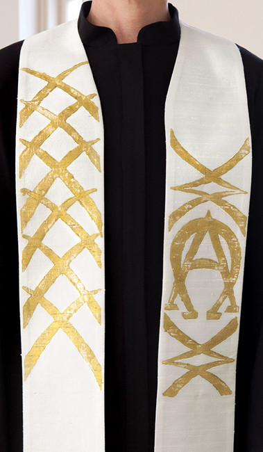 Alpha Omega | Pastor or Deacon Stole | Sacred Stitches