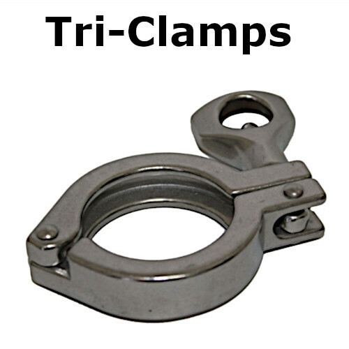Brewing Equipment - Brewing Hardware - Tri-Clamp Fittings - Tri-Clamps ...