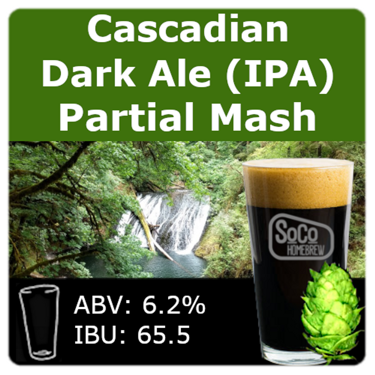 Soco Cascadian Dark Ale Black Ipa Partial Mash Soco Homebrew