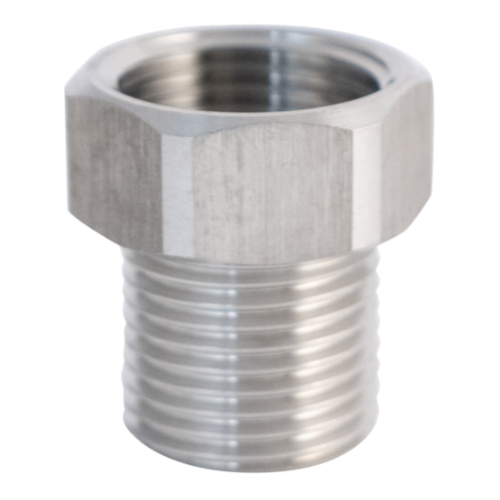 Stainless Steel Adapter - Female Beer Thread x 1/2" BSP - SoCo Homebrew