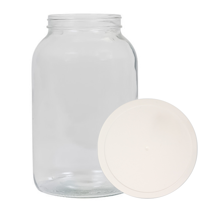 1 Gallon Glass Jar With Solid Lid - SoCo Homebrew