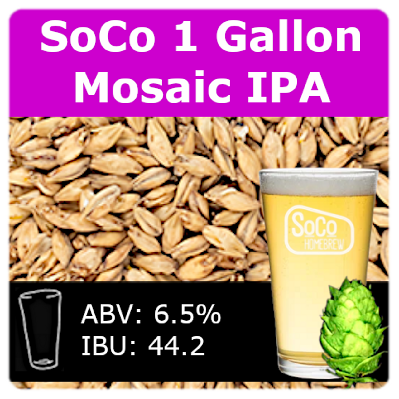 Soco 1 Gallon Mosaic Ipa Smash Soco Homebrew