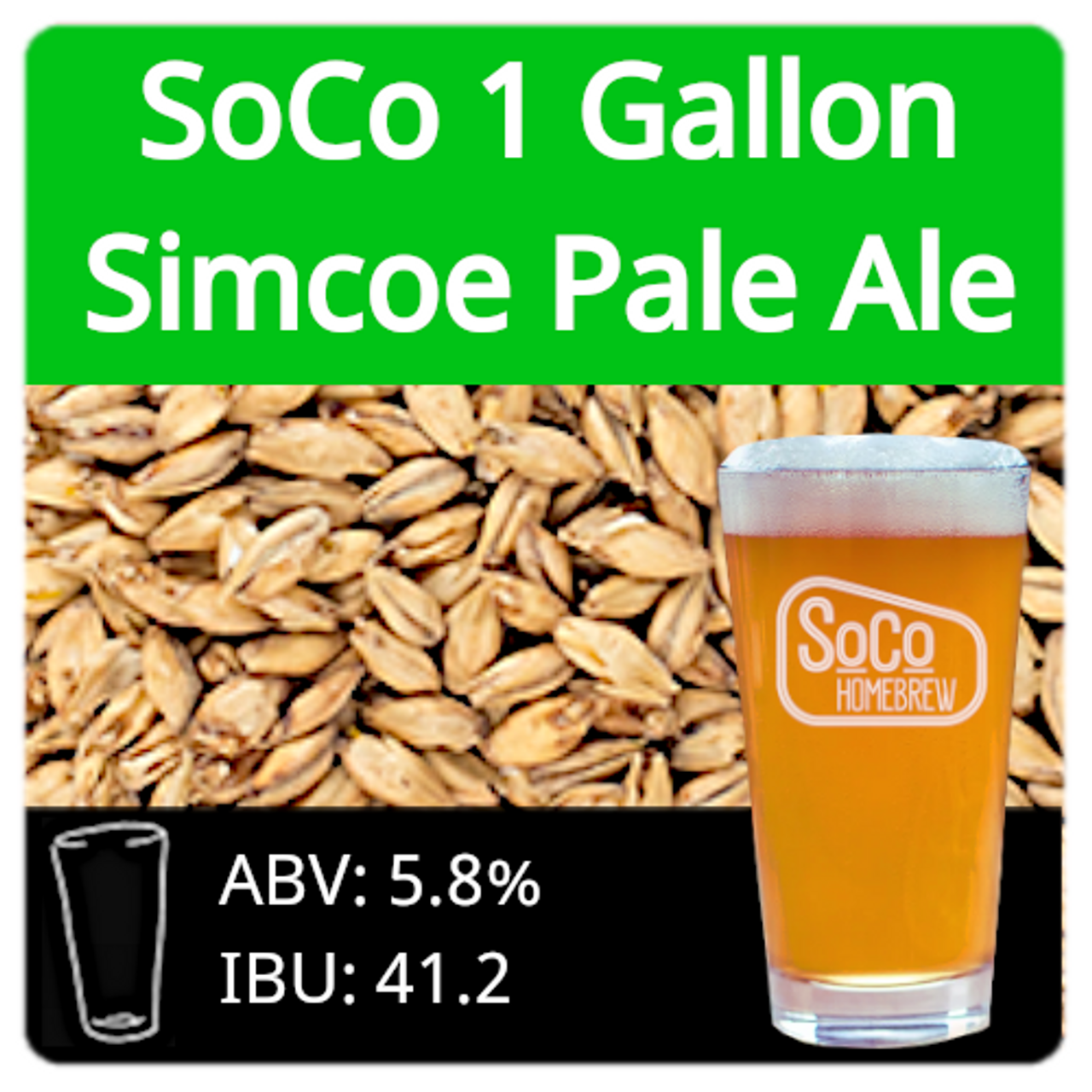 Soco 1 Gallon Simcoe Pale Ale Soco Homebrew