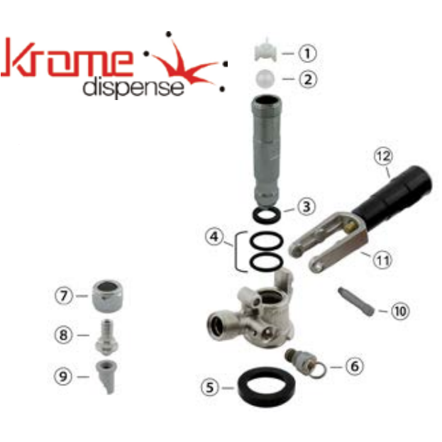 Rebuild Kit For Krome Brand D System Sankey Couplers - SoCo Homebrew