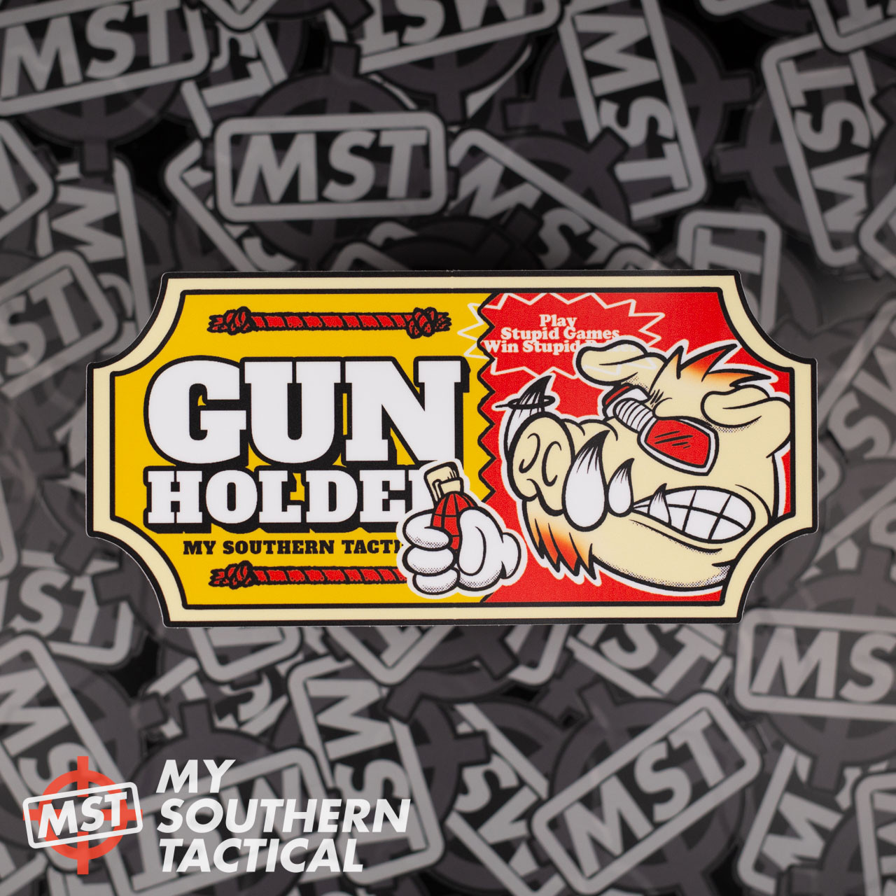 Gun Holder Hog Bumper Sticker