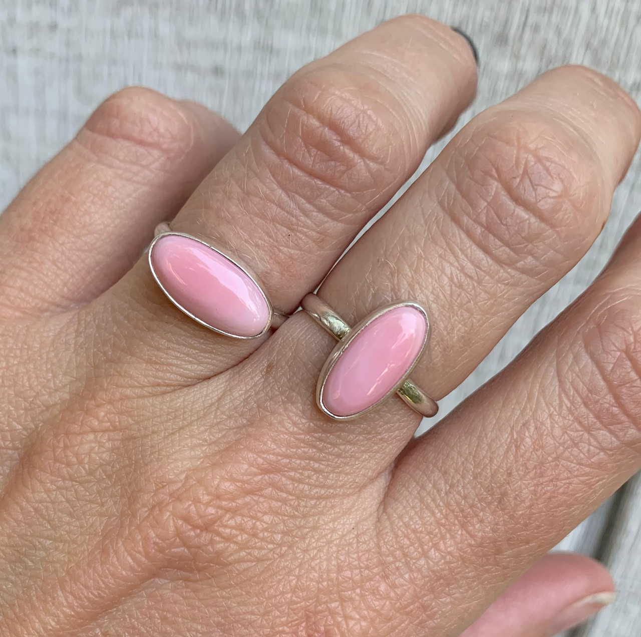 pink conch shell ring