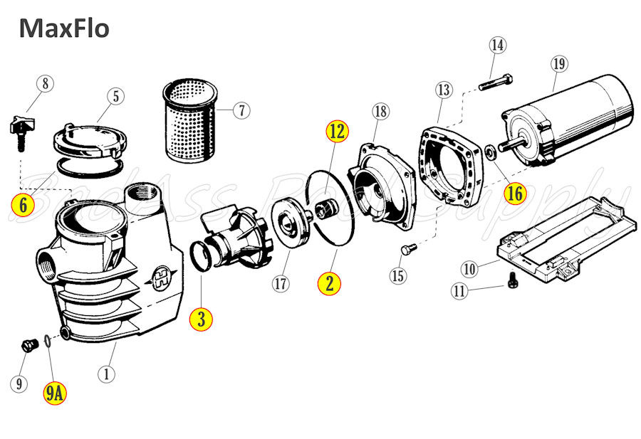 Hayward MaxFlo O-Ring Repair-Rebuild Kit #117 - FREE Shipping - BadAss ...
