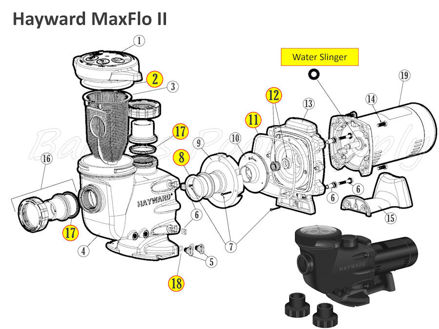 Hayward MaxFlo II O-Ring Repair-Rebuild Kit #118 - FREE Shipping ...