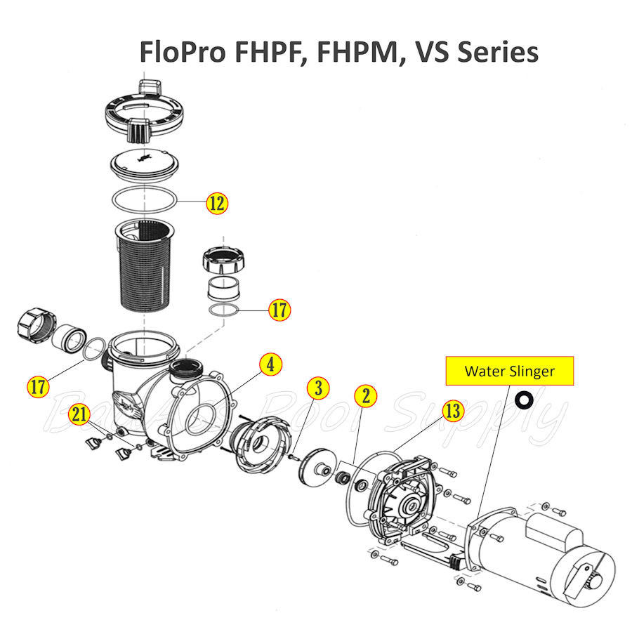 Jandy FloPro FHPF, FHPM, VS O-Ring Repair-Rebuild Kit #132- FREE ...
