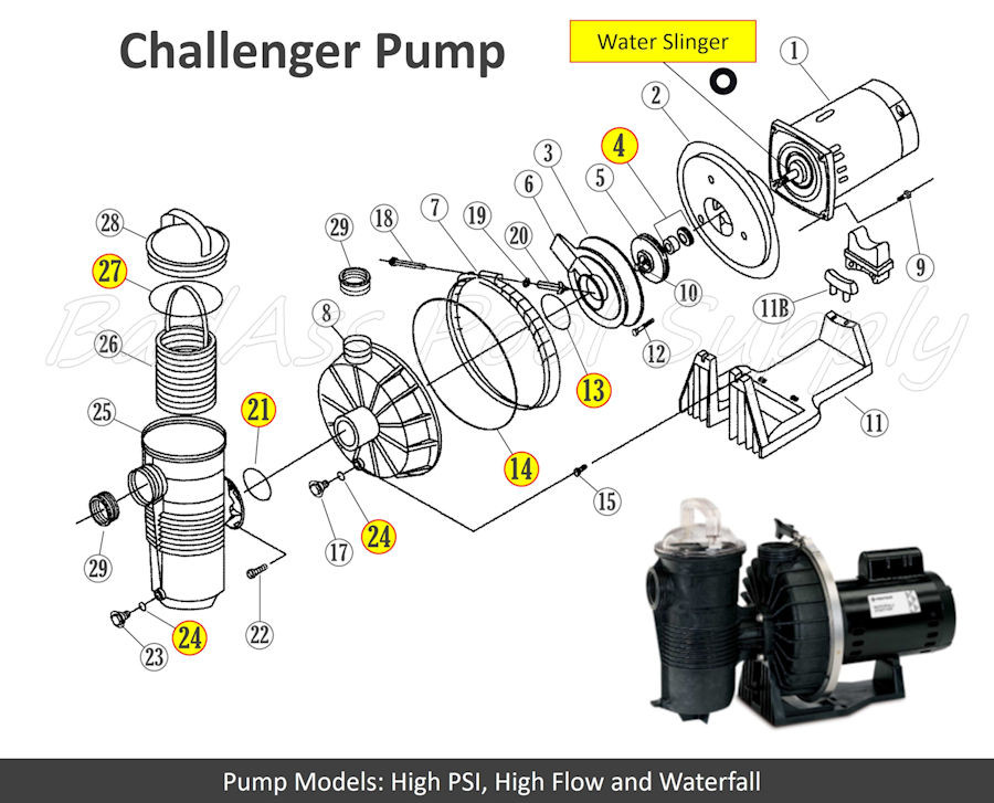 Challenger All Models, Saltwater O-Ring Repair-Rebuild Kit #144V - FREE ...