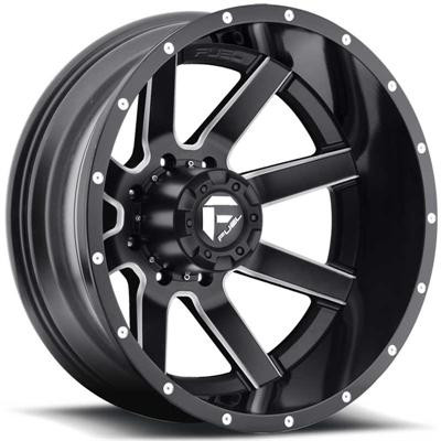 Fuel Off-Road Maverick Rear Dually Wheel - Black/Milled/Chrome - XTP ...