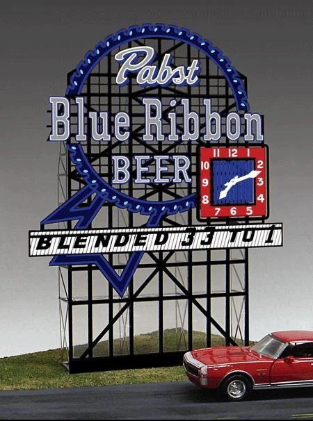 Miller Engineering Pabst Blue Ribbon Animated Billboard - BRS Hobbies