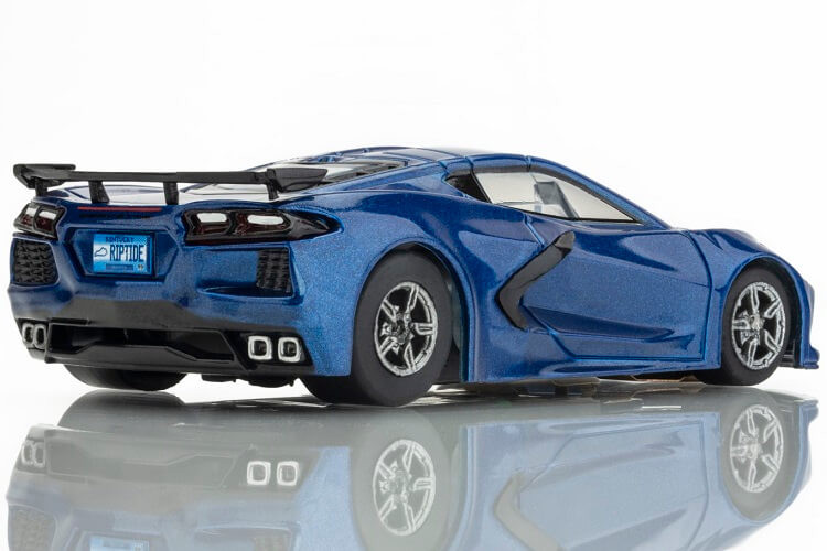 AFX Mega-G+ Corvette C8 Riptide Blue Metallic HO Slot Car - BRS Hobbies