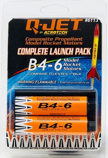 Q-Jet B4-6 Model Rocket Motors - BRS Hobbies