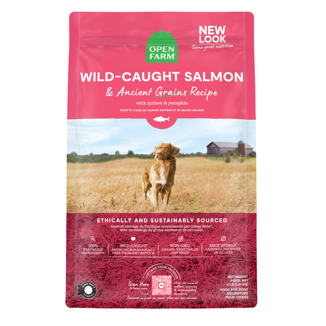Open Farm Wild-Caught Salmon & Ancient Grains Dry Dog Food